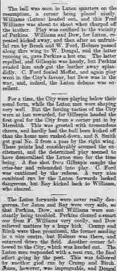 Manchester City vs Luton Town FC (4th Feb 1899) | Hatters Heritage | A ...