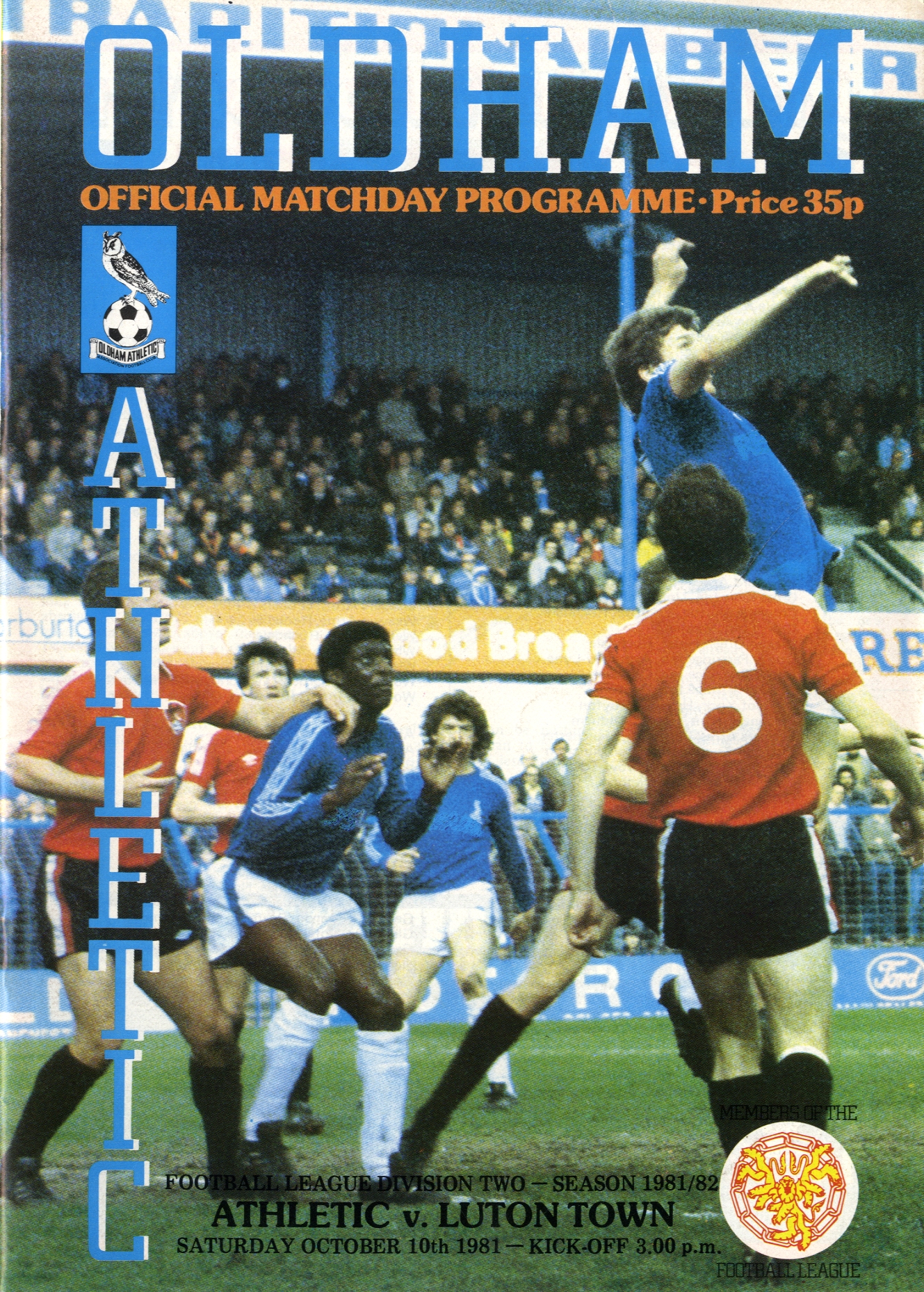 Oldham Athletic vs Luton Town FC (10th Oct 1981) | Hatters Heritage | A ...
