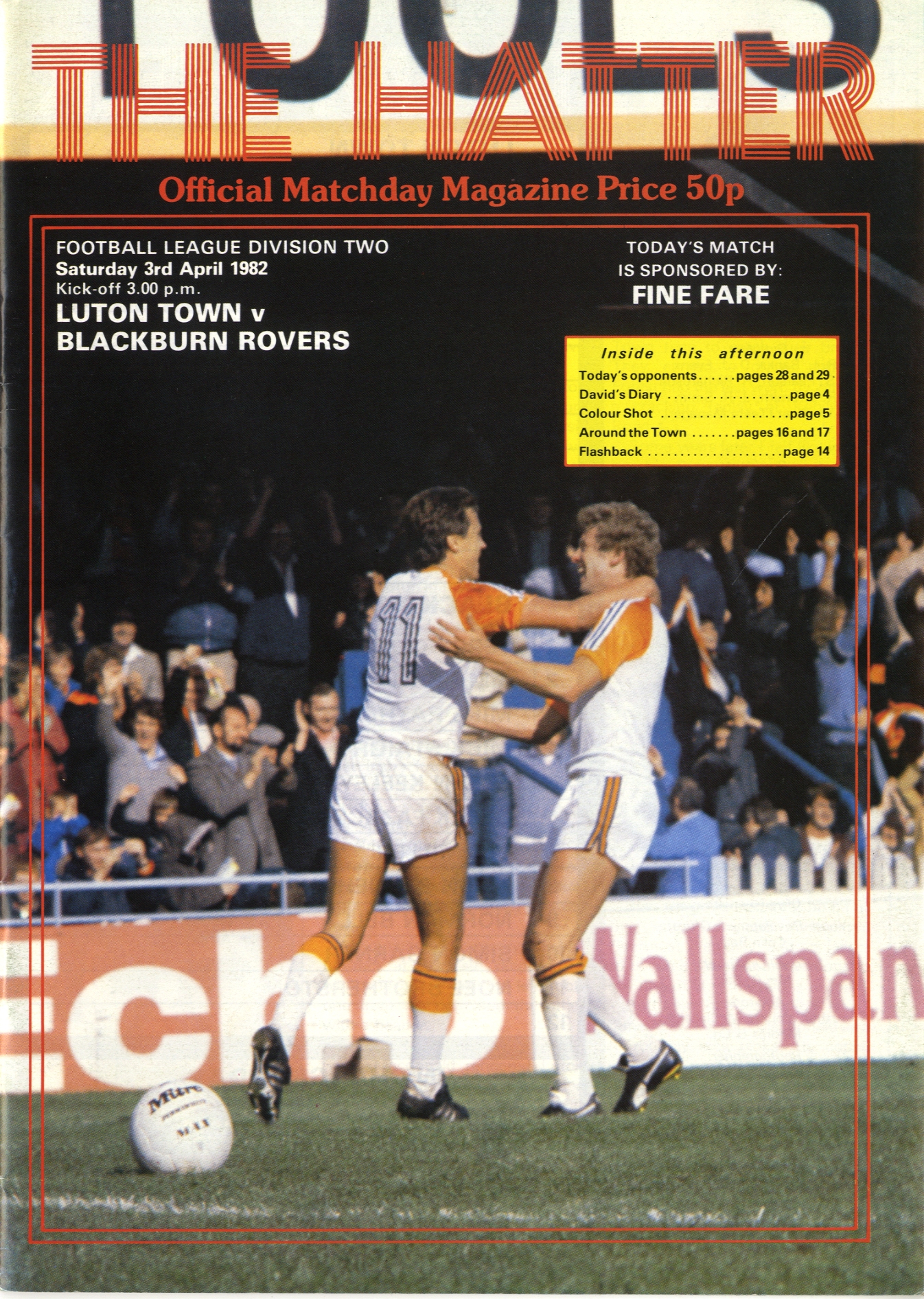 Programme Front Cover | Hatters Heritage | A History of Luton Town FC