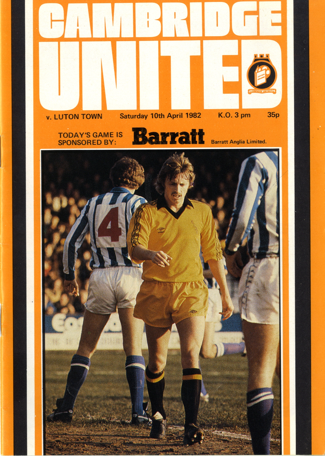 Cambridge United vs Luton Town FC (10th Apr 1982) | Hatters Heritage ...