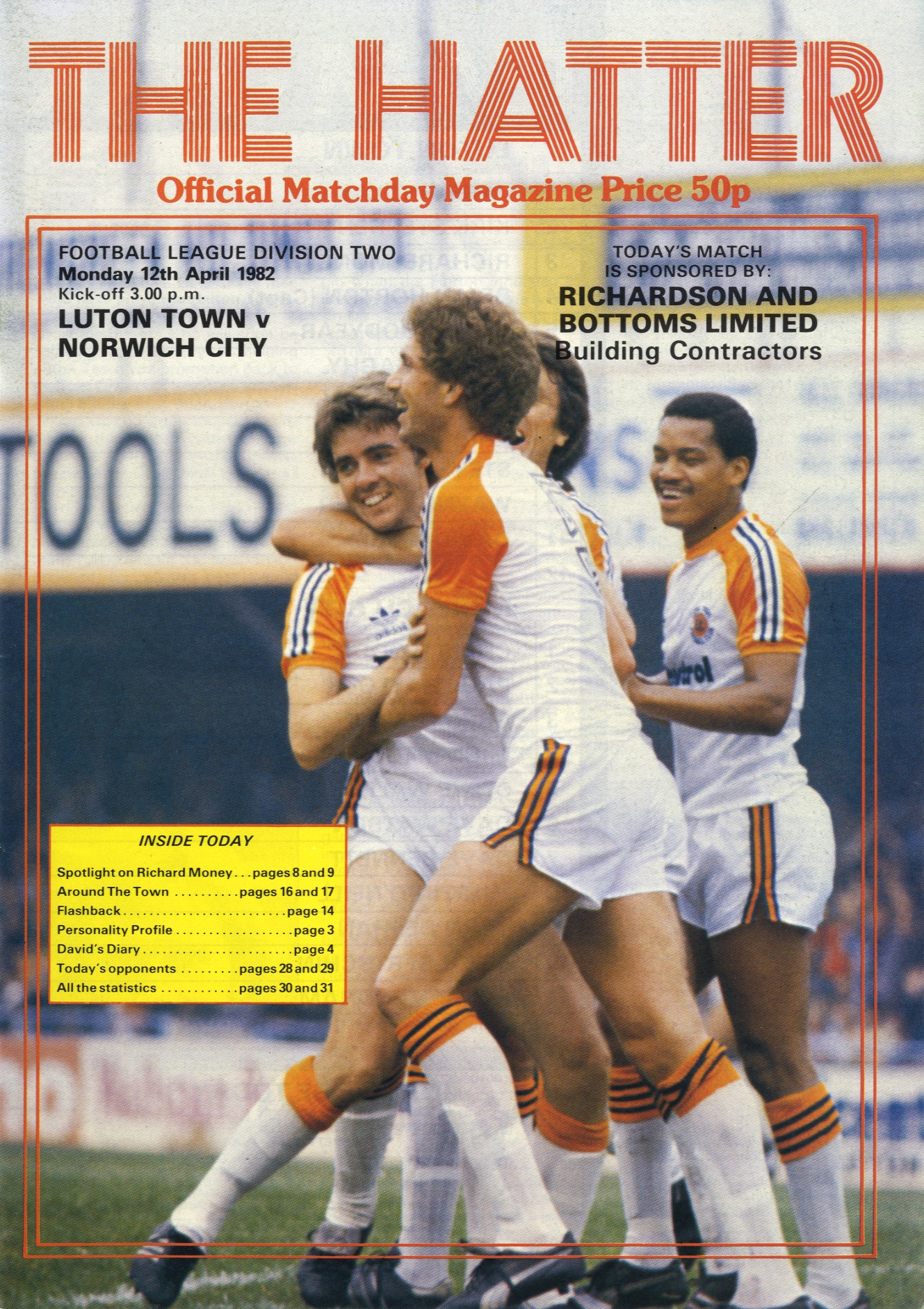 Programme Front Cover | Hatters Heritage | A History of Luton Town FC
