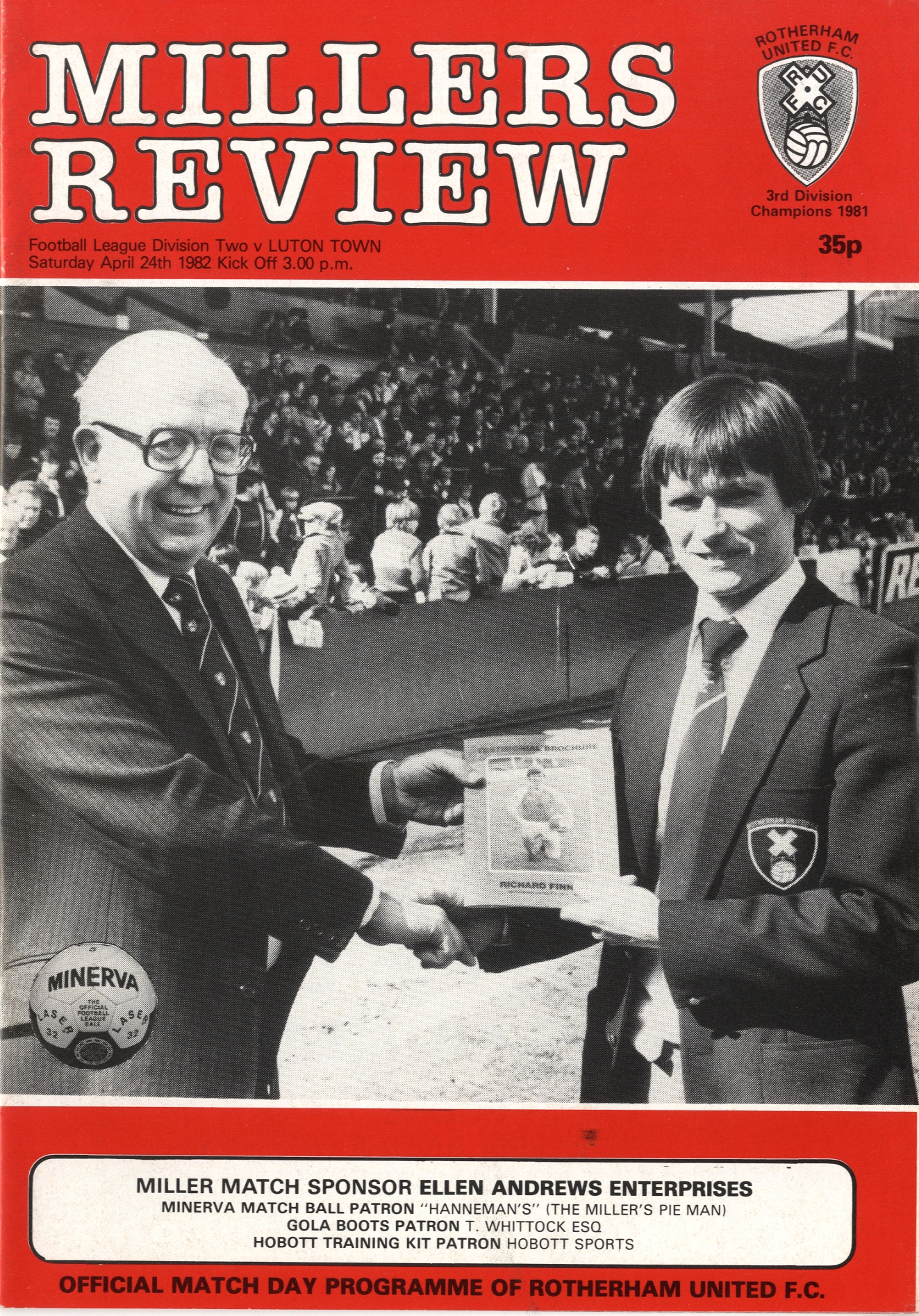 Programme Front Cover | Hatters Heritage | A History of Luton Town FC