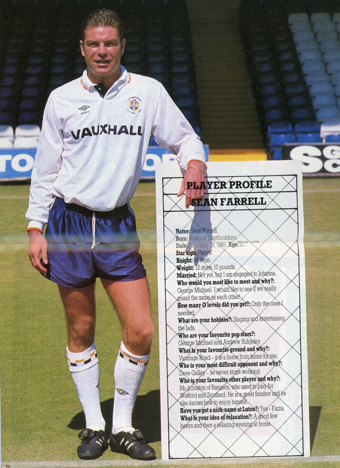 Sean Farrell | Hatters Heritage | A History of Luton Town FC