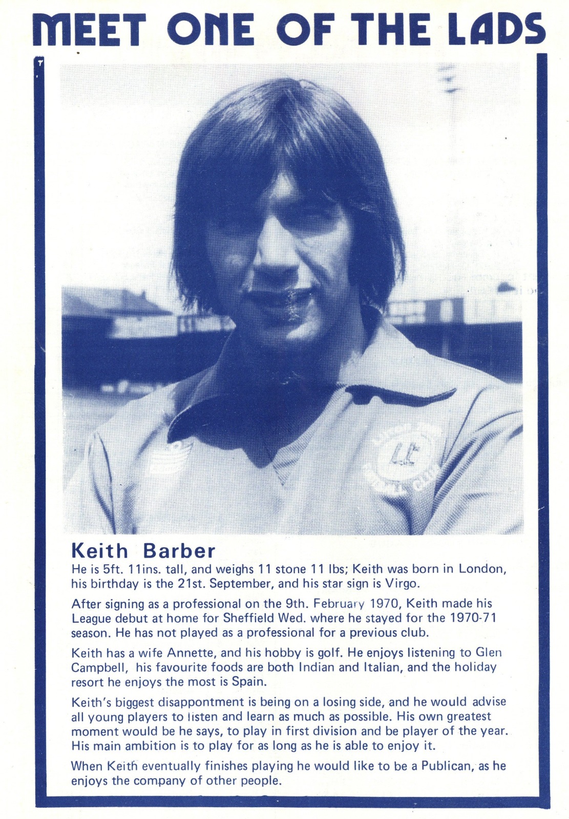 Keith Barber | Hatters Heritage | A History of Luton Town FC