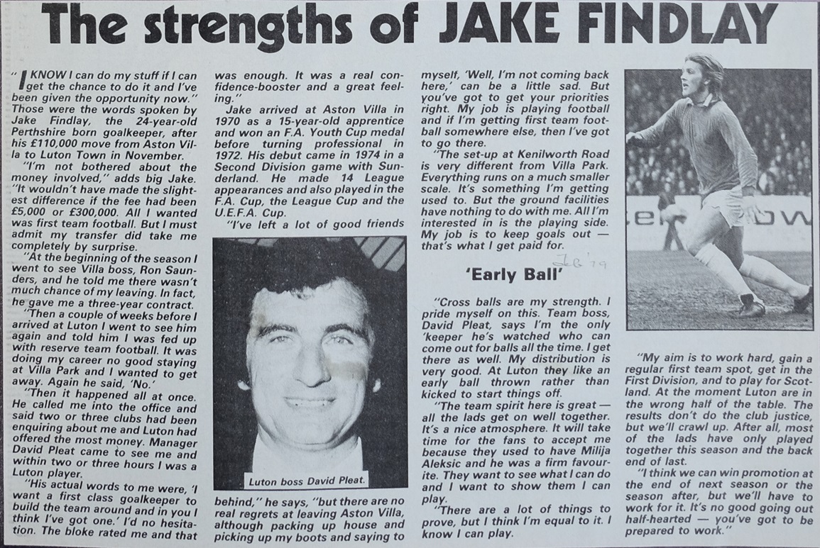 Jake Findlay | Hatters Heritage | A History of Luton Town FC