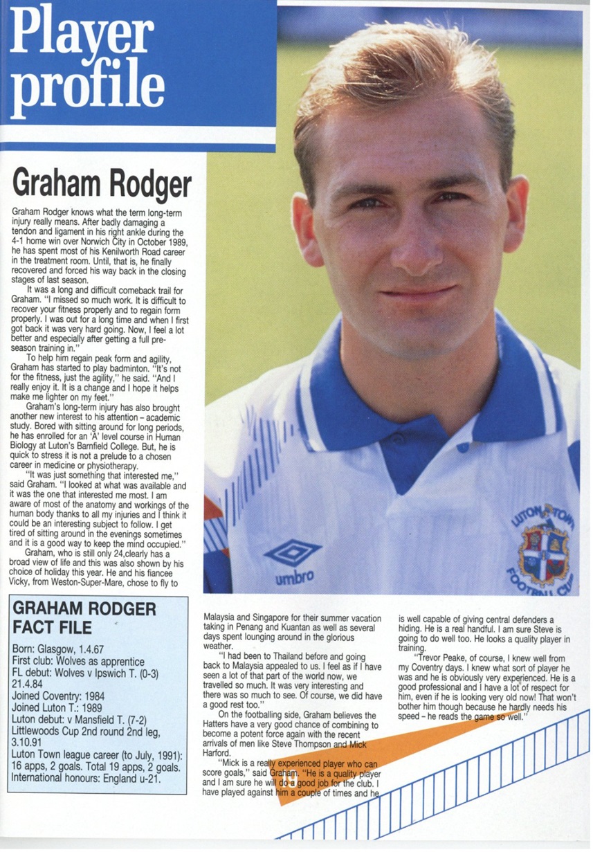 Graham Rodger | Hatters Heritage | A History of Luton Town FC