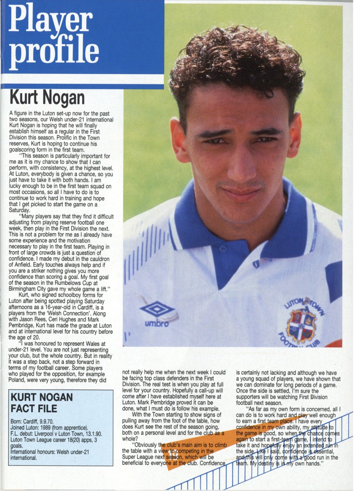 Kurt Nogan | Hatters Heritage | A History of Luton Town FC