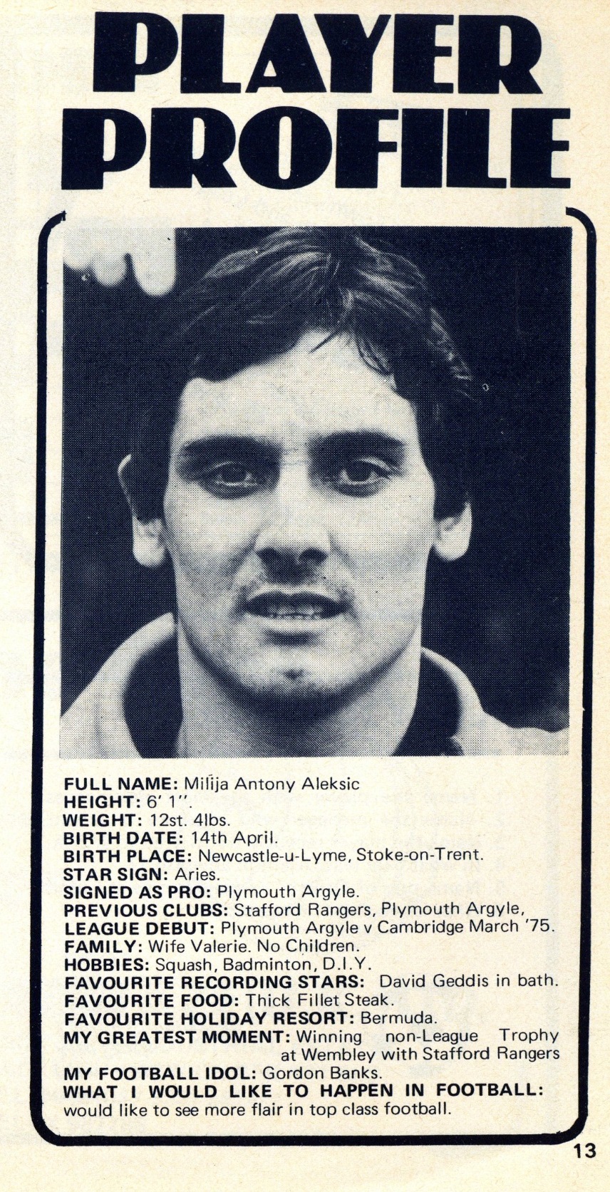 Milija Aleksic | Hatters Heritage | A History of Luton Town FC