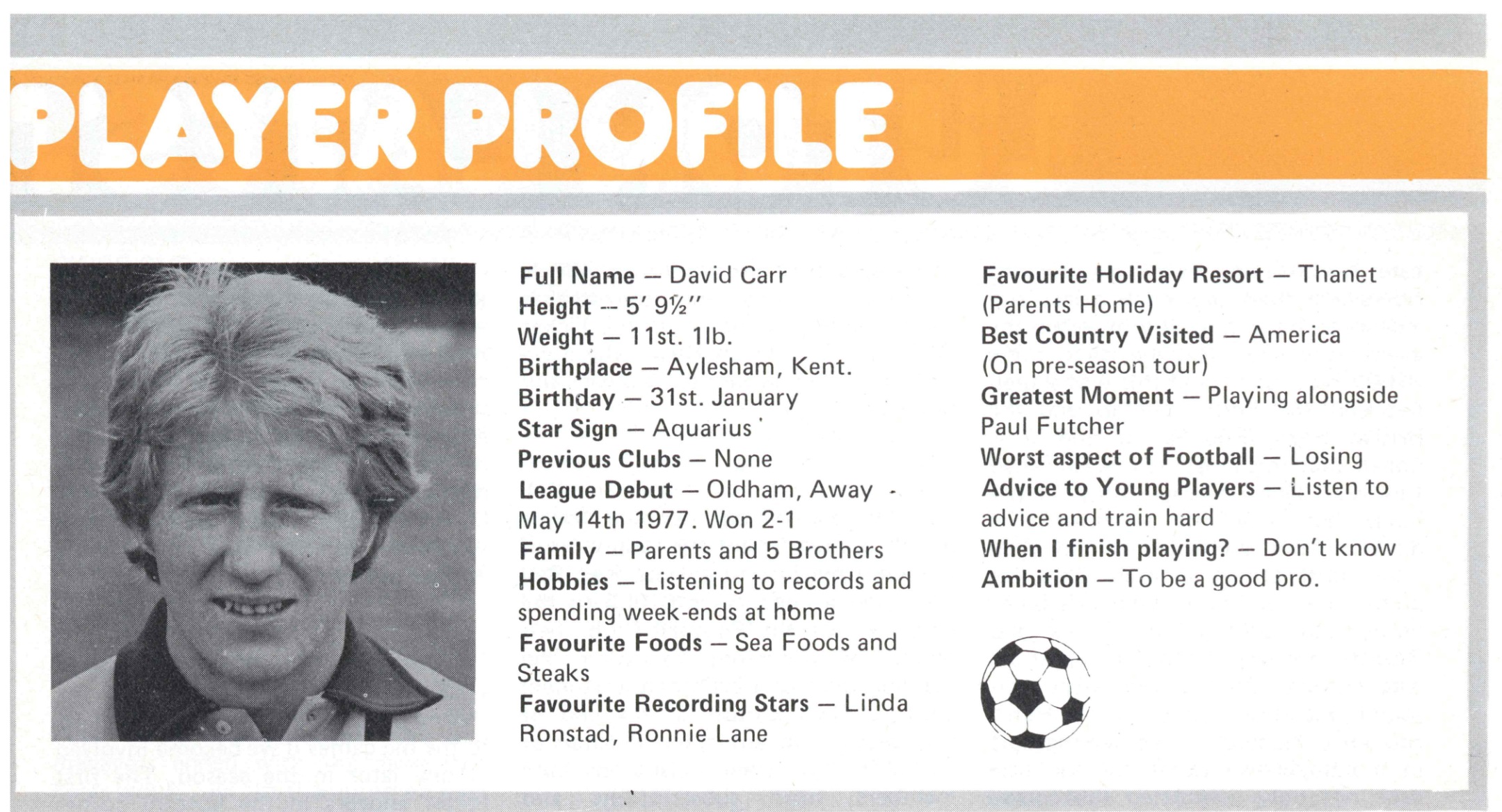 Dave Carr | Hatters Heritage | A History of Luton Town FC