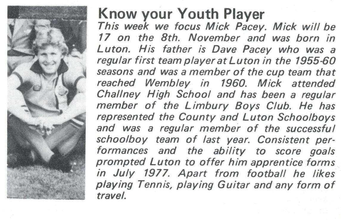 David Pacey | Hatters Heritage | A History of Luton Town FC