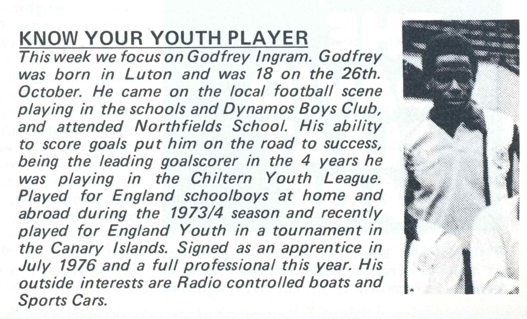 Godfrey Ingram | Hatters Heritage | A History of Luton Town FC