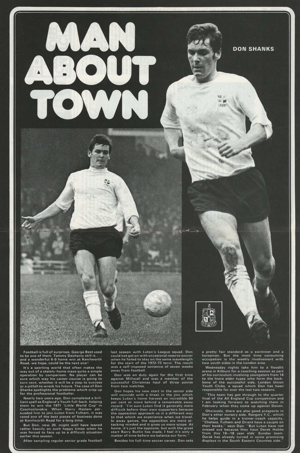 Don Shanks | Hatters Heritage | A History of Luton Town FC