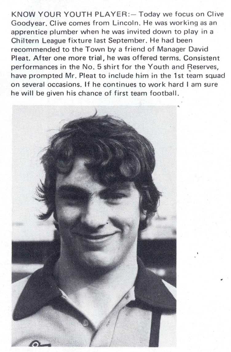 Clive Goodyear | Hatters Heritage | A History of Luton Town FC