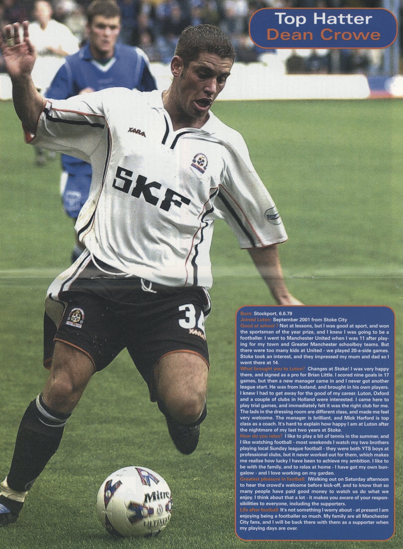 Dean Crowe | Hatters Heritage | A History of Luton Town FC