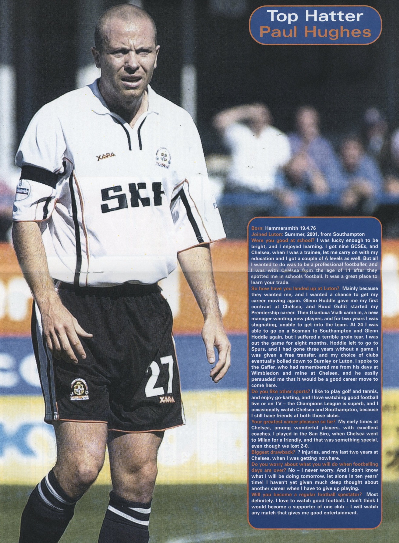 Paul Hughes | Hatters Heritage | A History of Luton Town FC