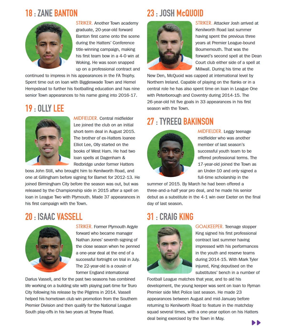 Craig King | Hatters Heritage | A History of Luton Town FC