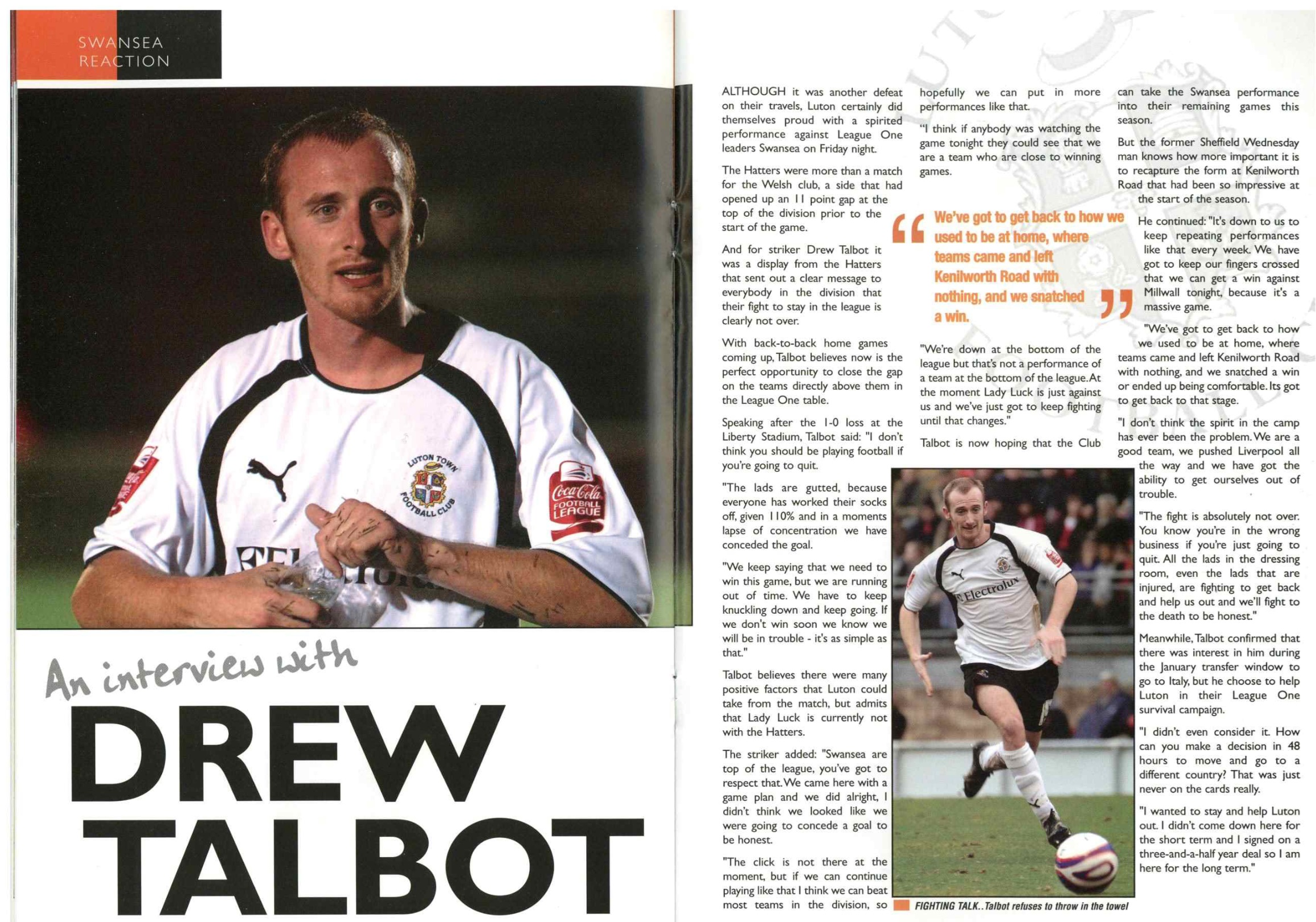 Drew Talbot | Hatters Heritage | A History of Luton Town FC