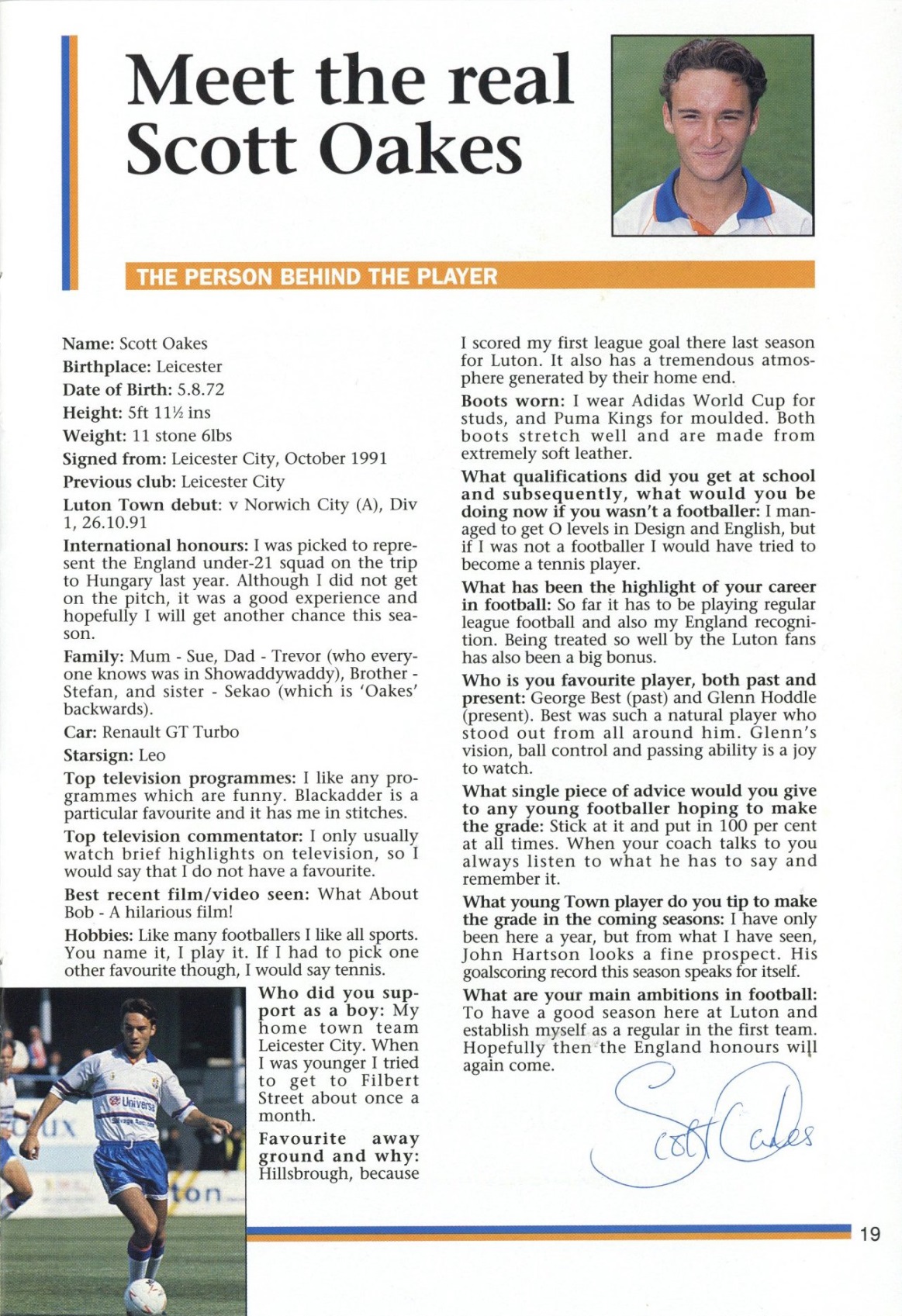 Scott Oakes | Hatters Heritage | A History of Luton Town FC