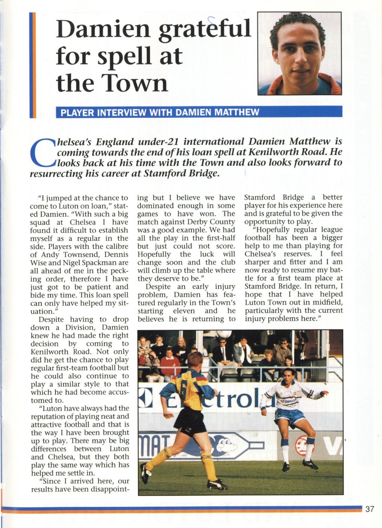 Damian Matthew | Hatters Heritage | A History of Luton Town FC