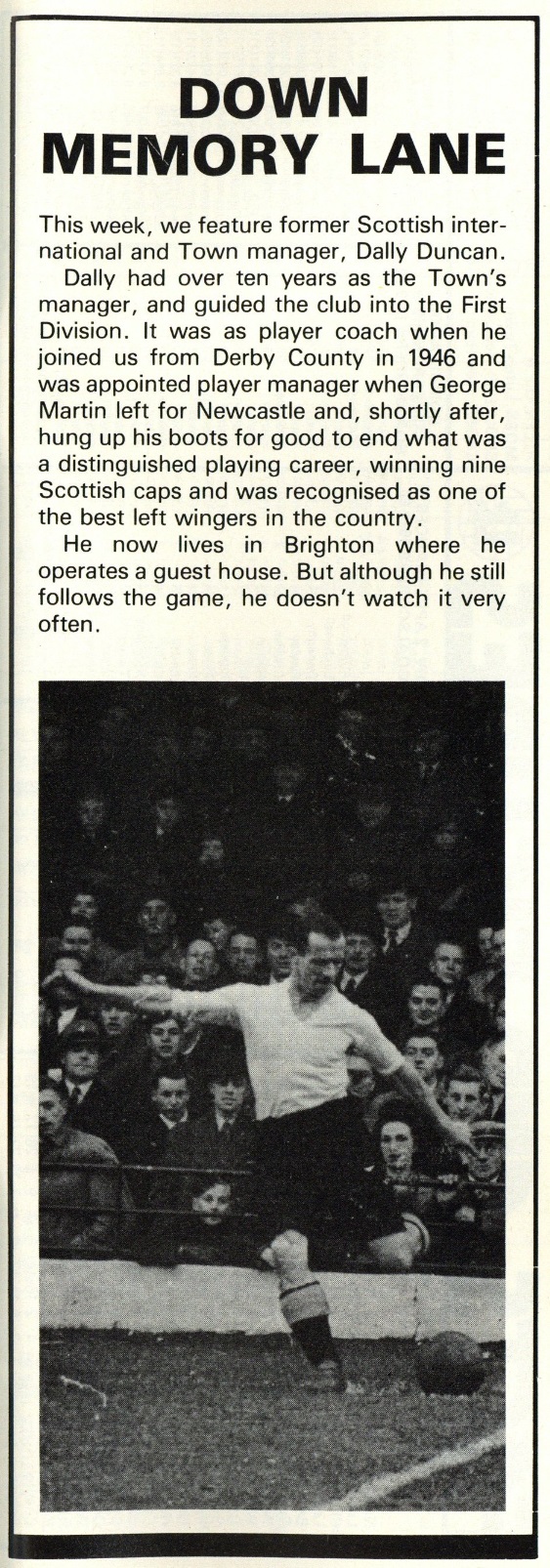 Dally Duncan | Hatters Heritage | A History of Luton Town FC