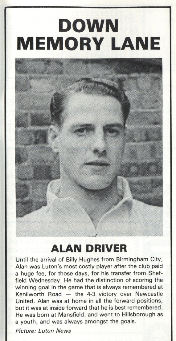 Allenby Driver | Hatters Heritage | A History of Luton Town FC
