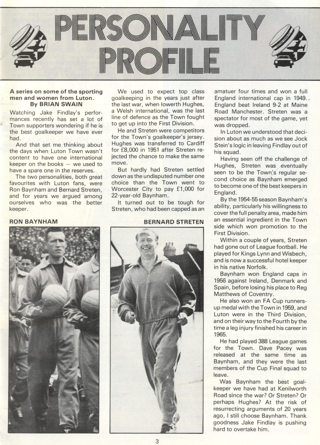 Ron Baynham | Hatters Heritage | A History of Luton Town FC