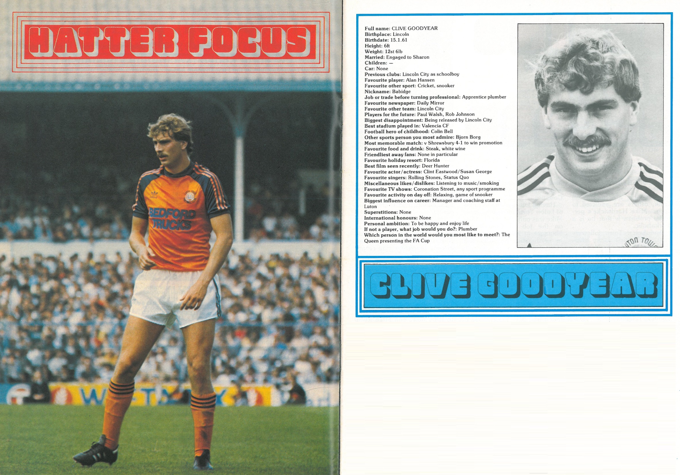 Clive Goodyear | Hatters Heritage | A History of Luton Town FC
