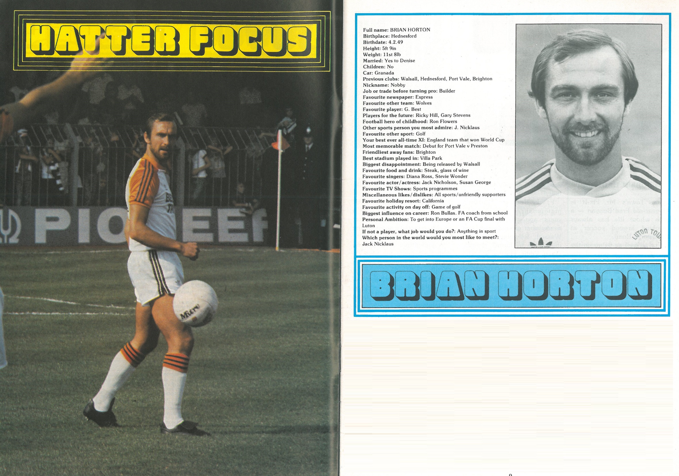 Brian Horton | Hatters Heritage | A History of Luton Town FC