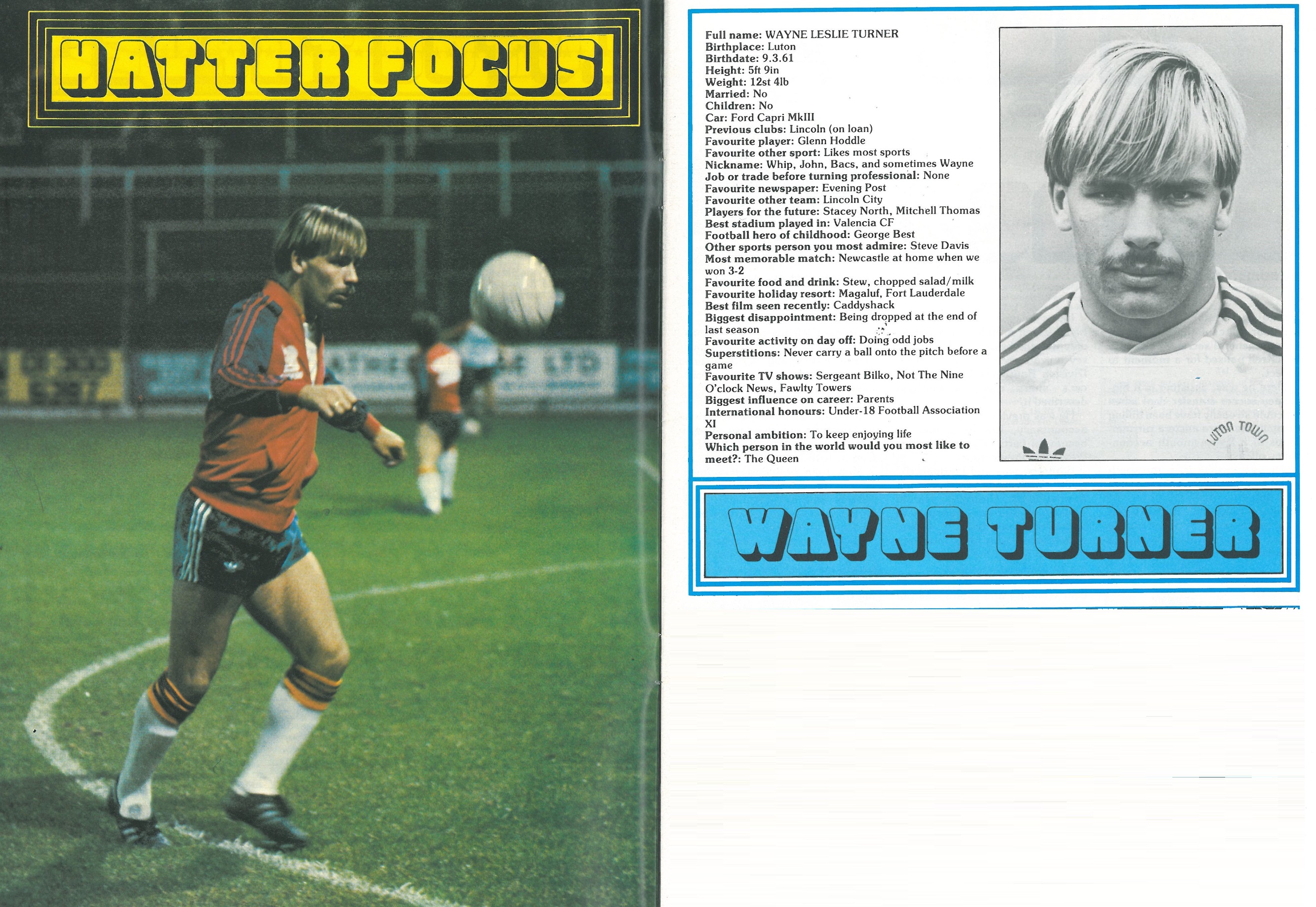 Wayne Turner | Hatters Heritage | A History of Luton Town FC