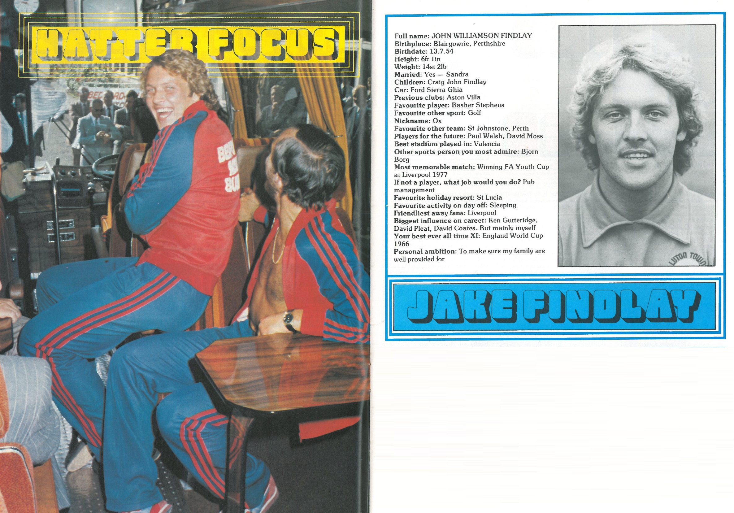 Jake Findlay | Hatters Heritage | A History of Luton Town FC