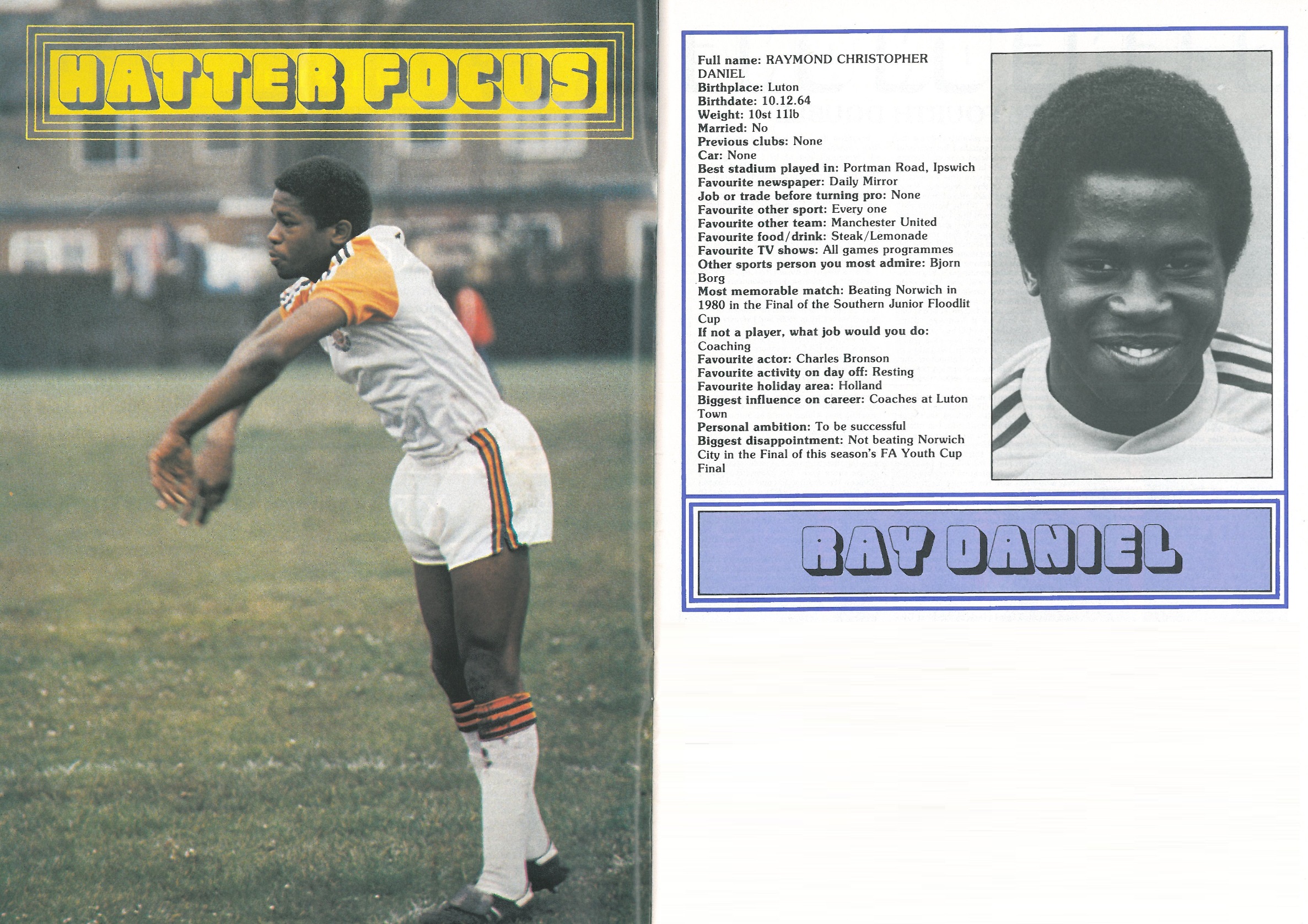 Ray Daniel | Hatters Heritage | A History of Luton Town FC