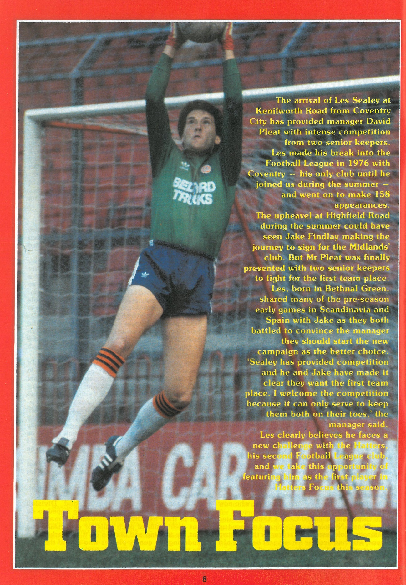 Les Sealey | Hatters Heritage | A History of Luton Town FC