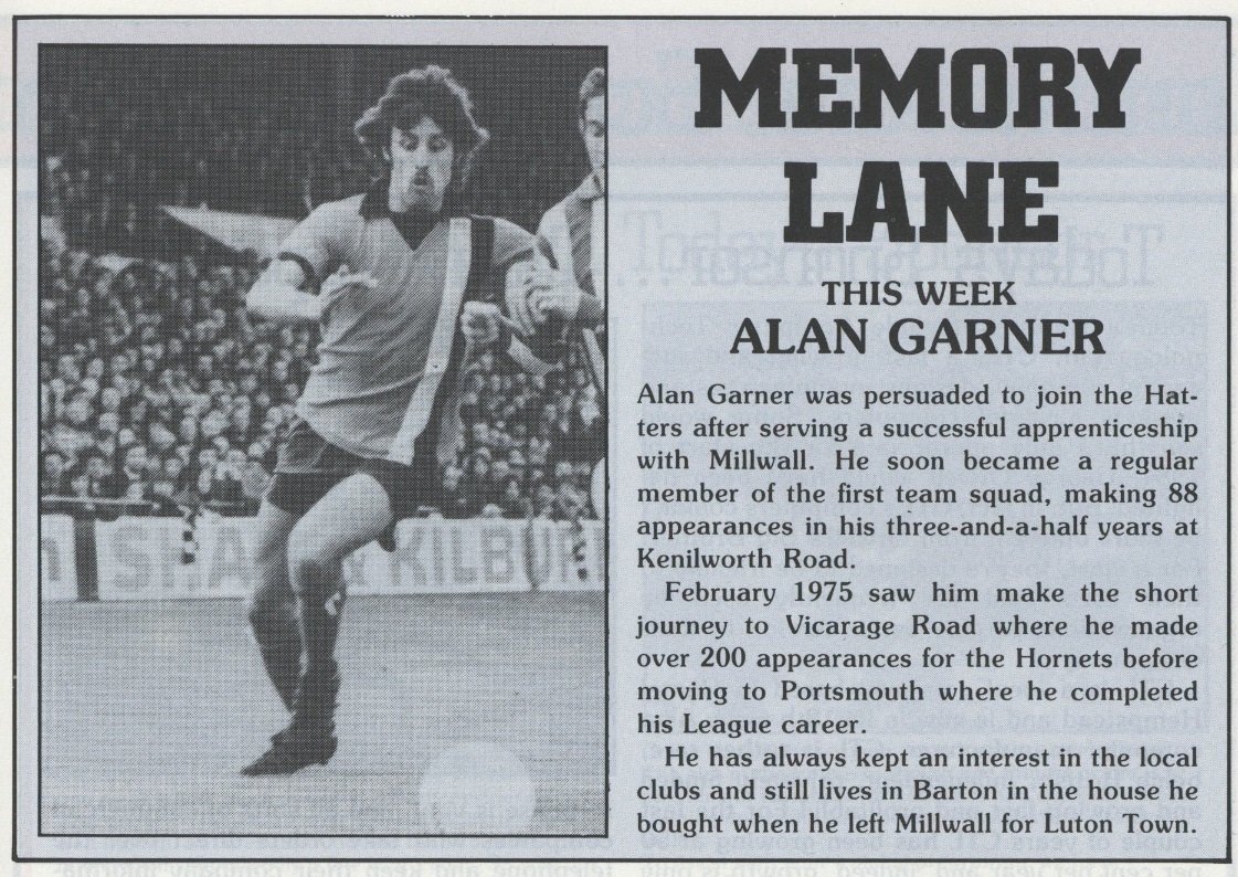 Alan Garner | Hatters Heritage | A History of Luton Town FC