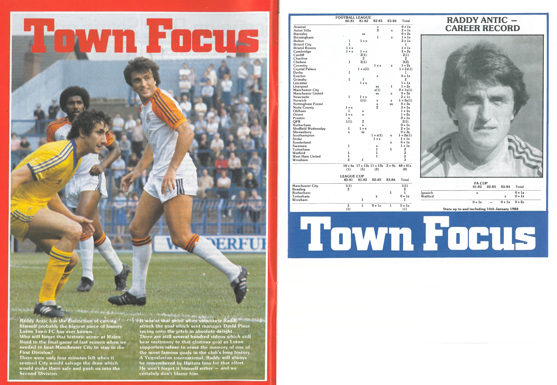 Raddy Antic | Hatters Heritage | A History of Luton Town FC