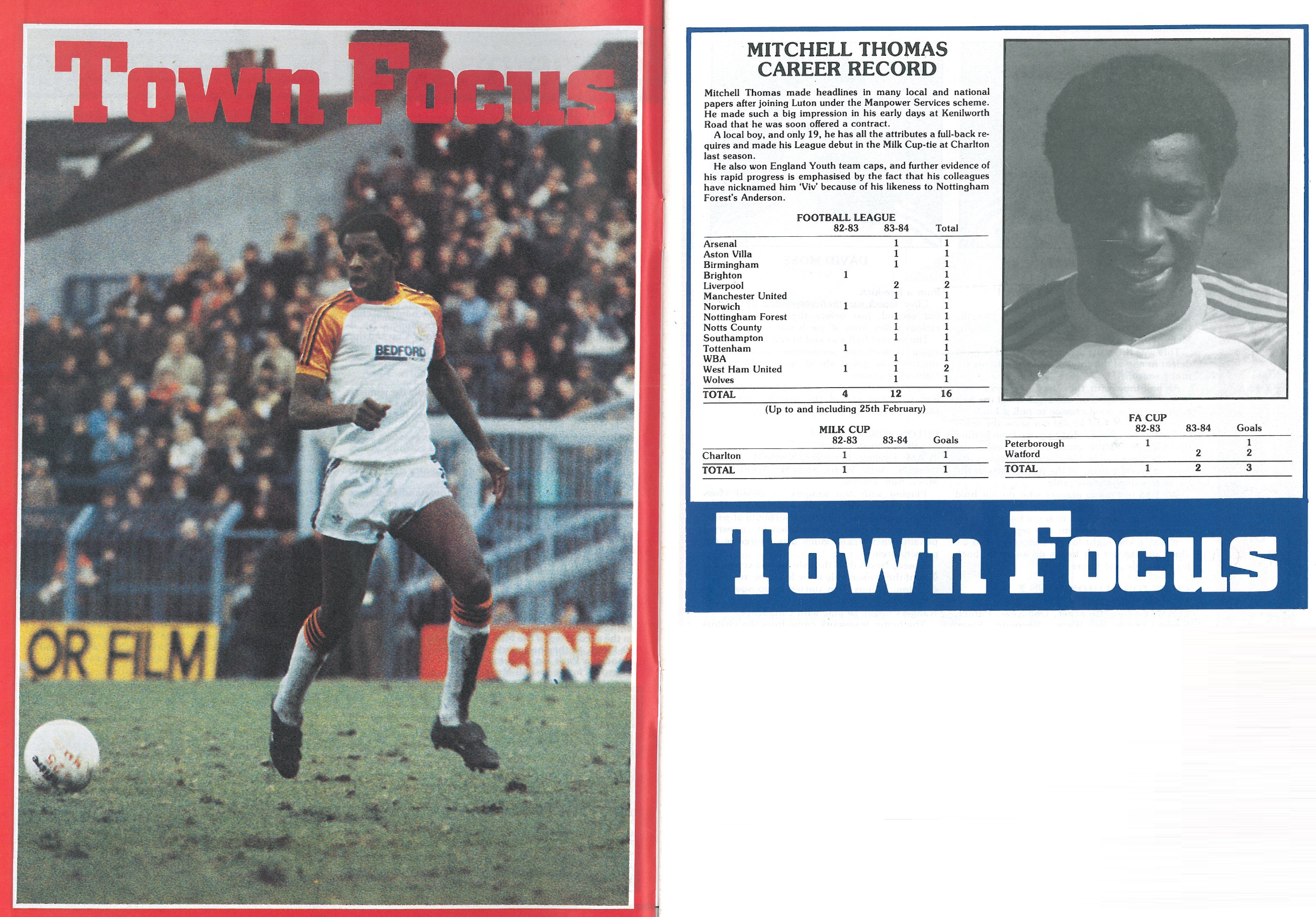 Mitchell Thomas | Hatters Heritage | A History of Luton Town FC