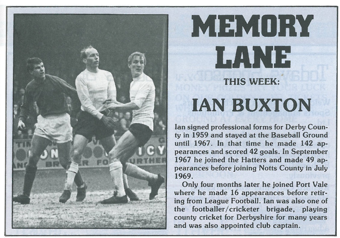 Ian Buxton | Hatters Heritage | A History of Luton Town FC