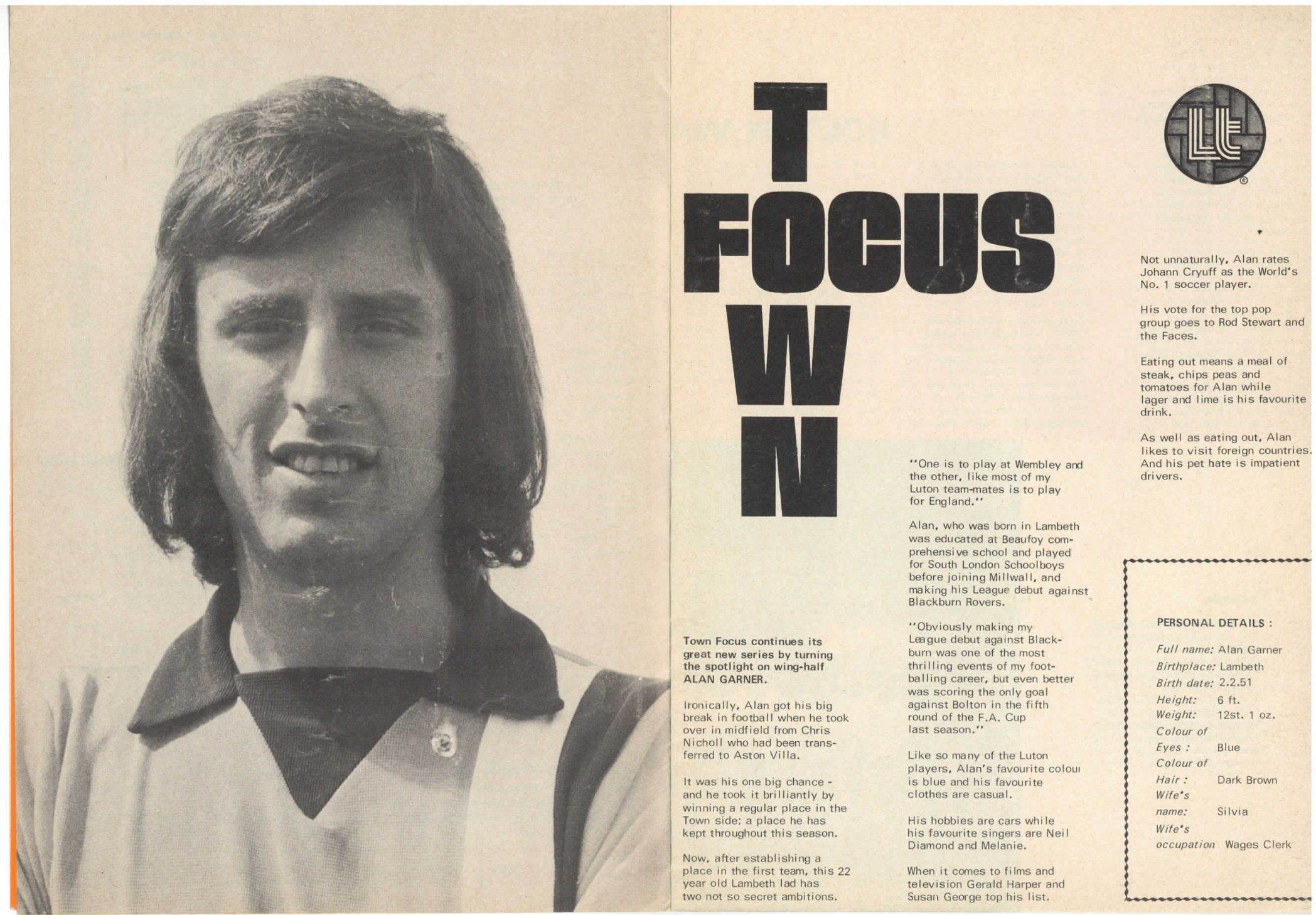Alan Garner | Hatters Heritage | A History of Luton Town FC