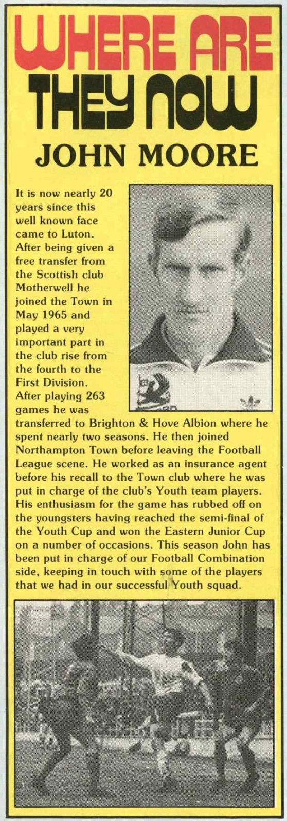 John Moore | Hatters Heritage | A History of Luton Town FC