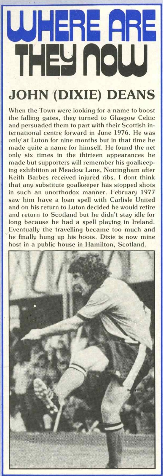 Dixie Deans | Hatters Heritage | A History of Luton Town FC