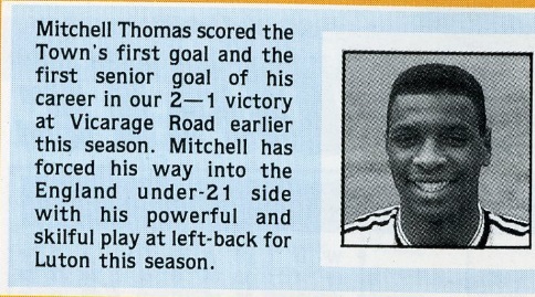 Mitchell Thomas | Hatters Heritage | A History of Luton Town FC