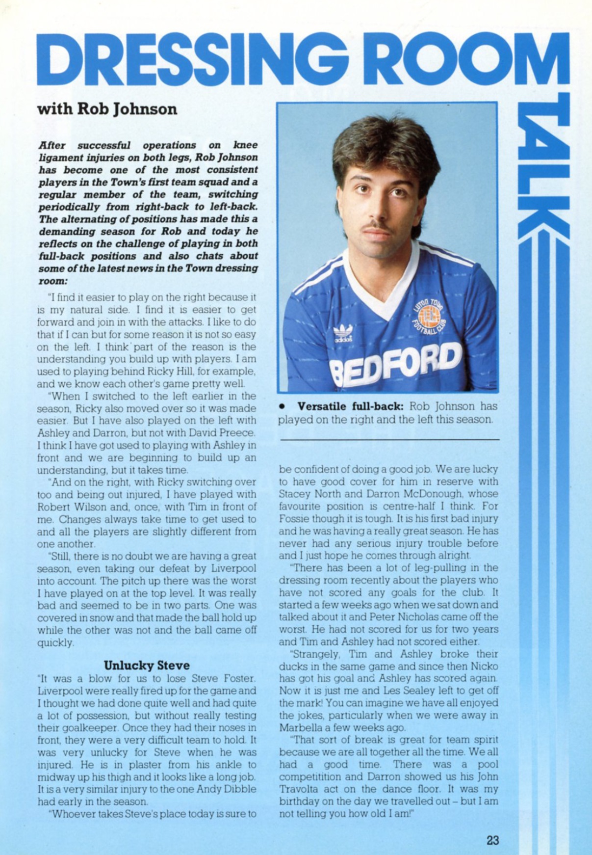 Rob Johnson | Hatters Heritage | A History of Luton Town FC