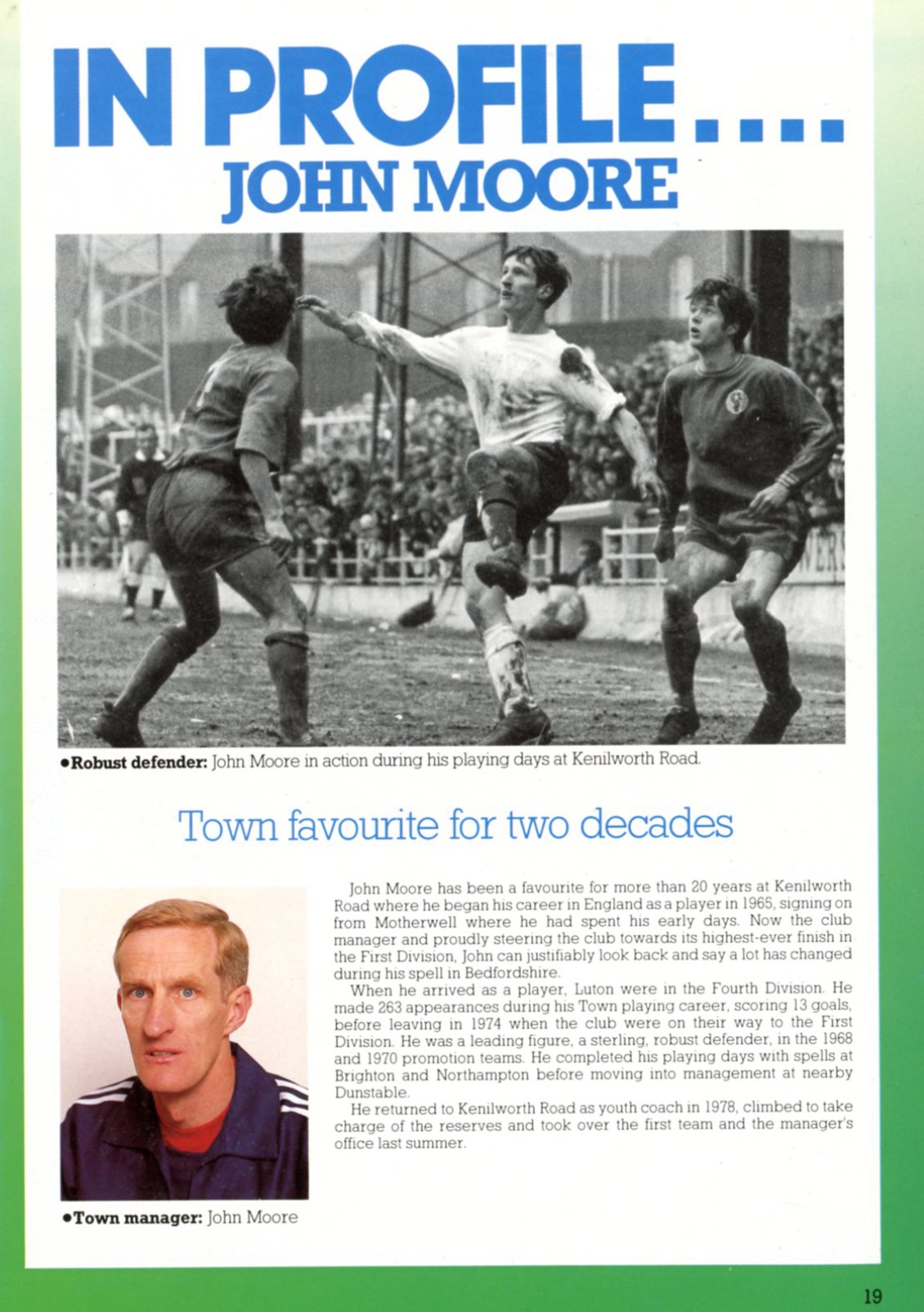 John Moore | Hatters Heritage | A History of Luton Town FC