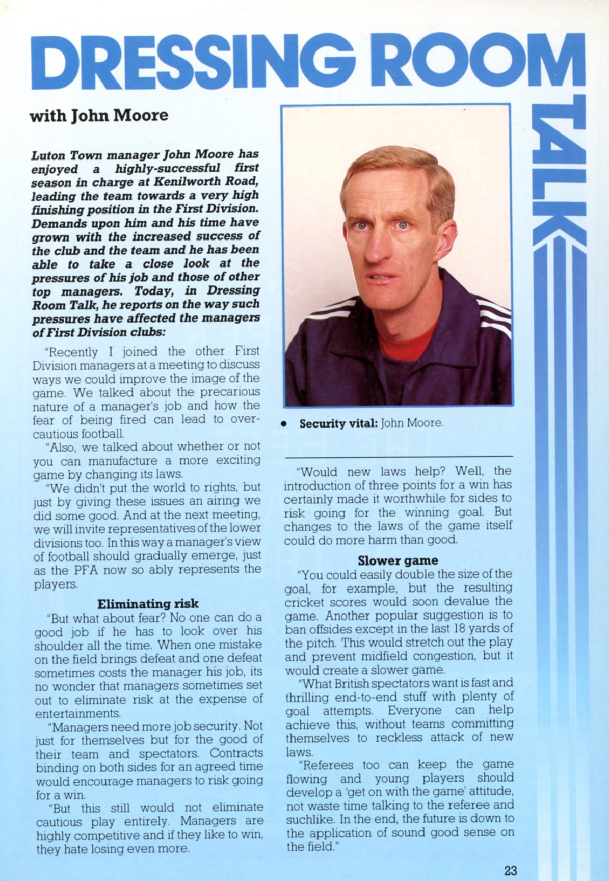 John Moore | Hatters Heritage | A History of Luton Town FC