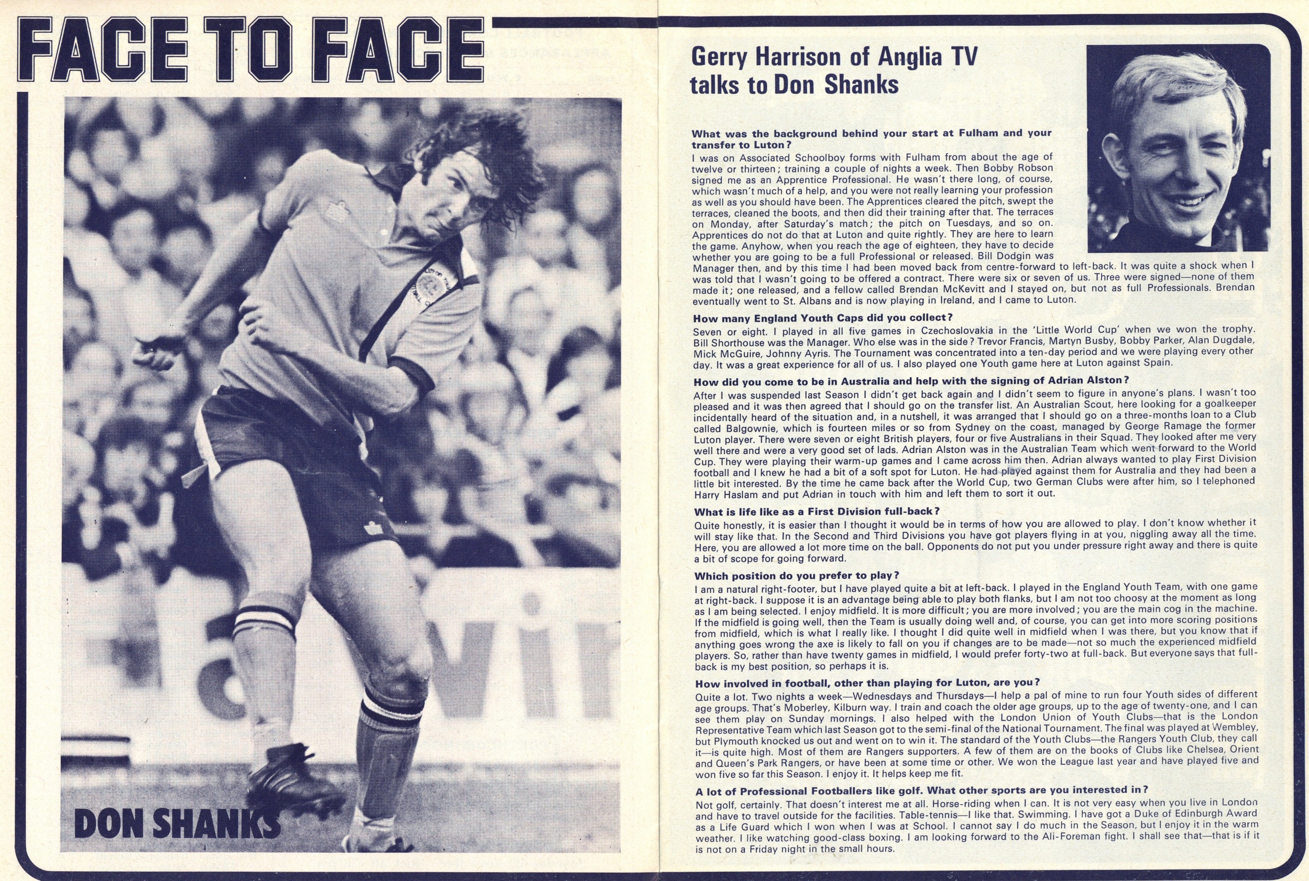 Don Shanks | Hatters Heritage | A History of Luton Town FC