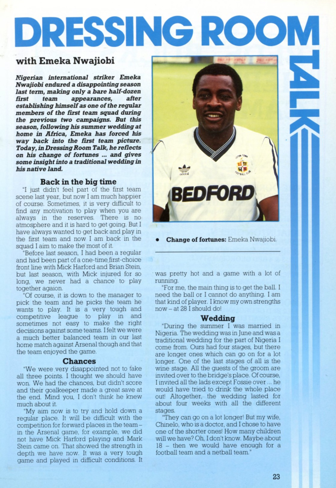 Chukwuemeka Nwajiobi | Hatters Heritage | A History of Luton Town FC