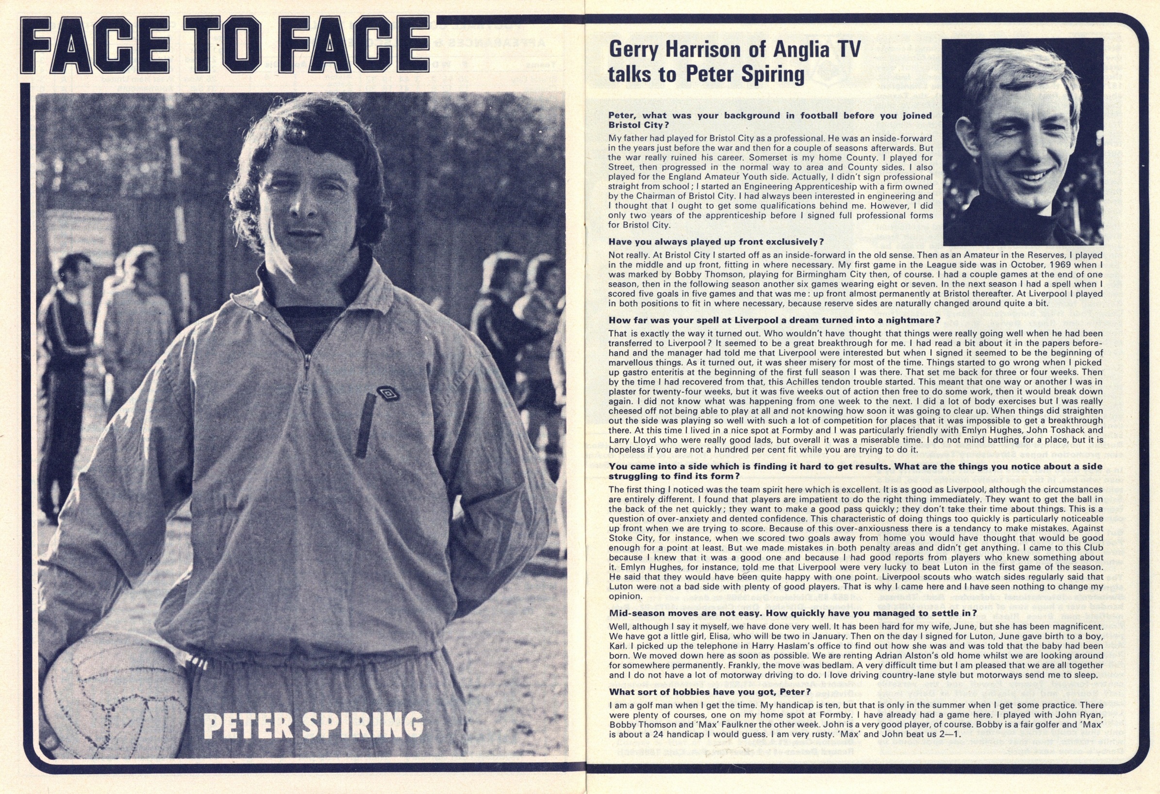 Peter Spiring | Hatters Heritage | A History of Luton Town FC