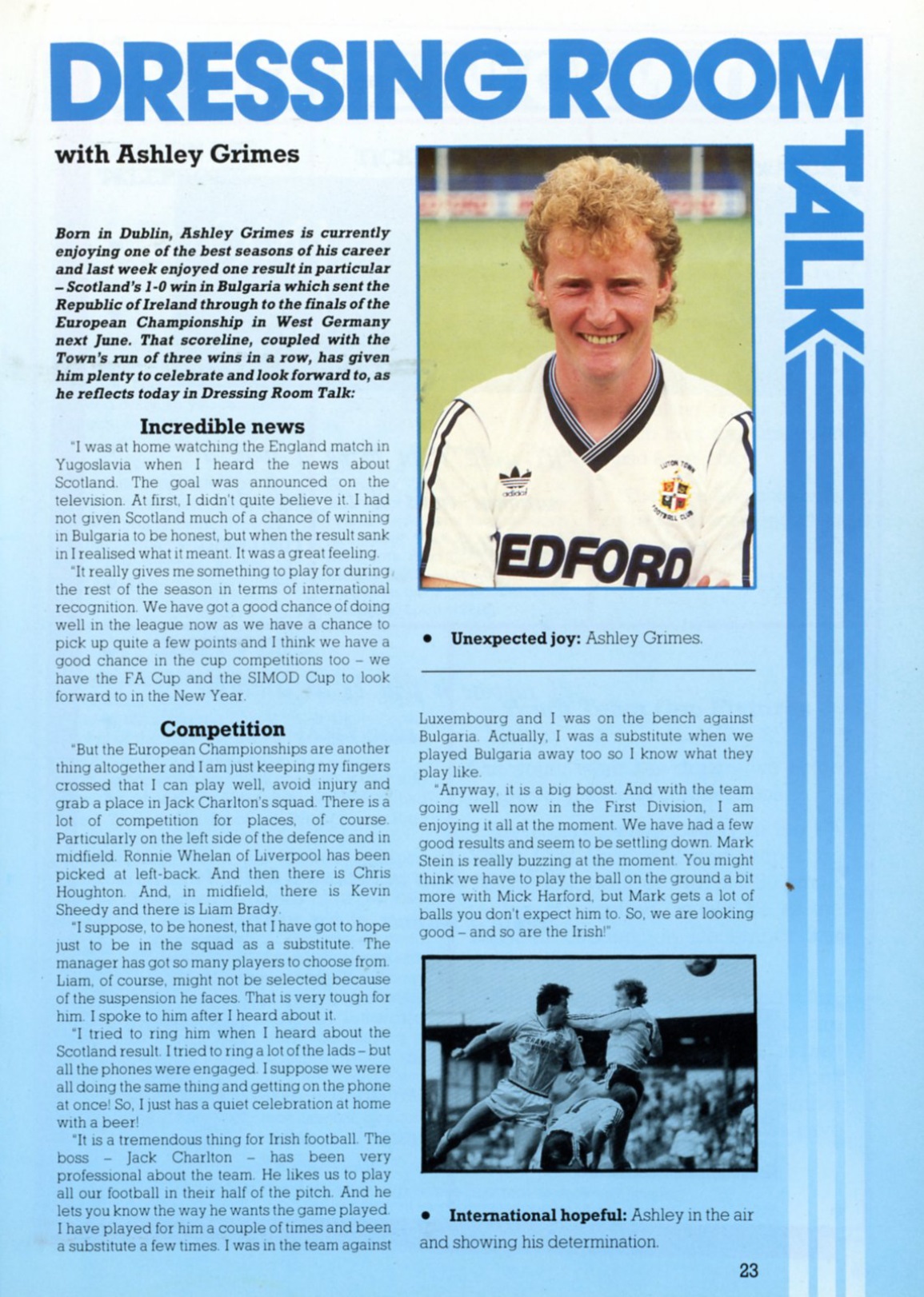 Ashley Grimes | Hatters Heritage | A History of Luton Town FC