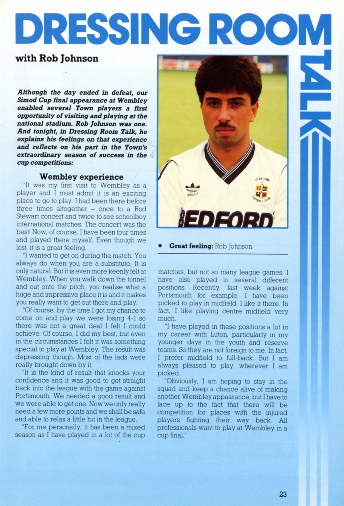 Rob Johnson | Hatters Heritage | A History of Luton Town FC