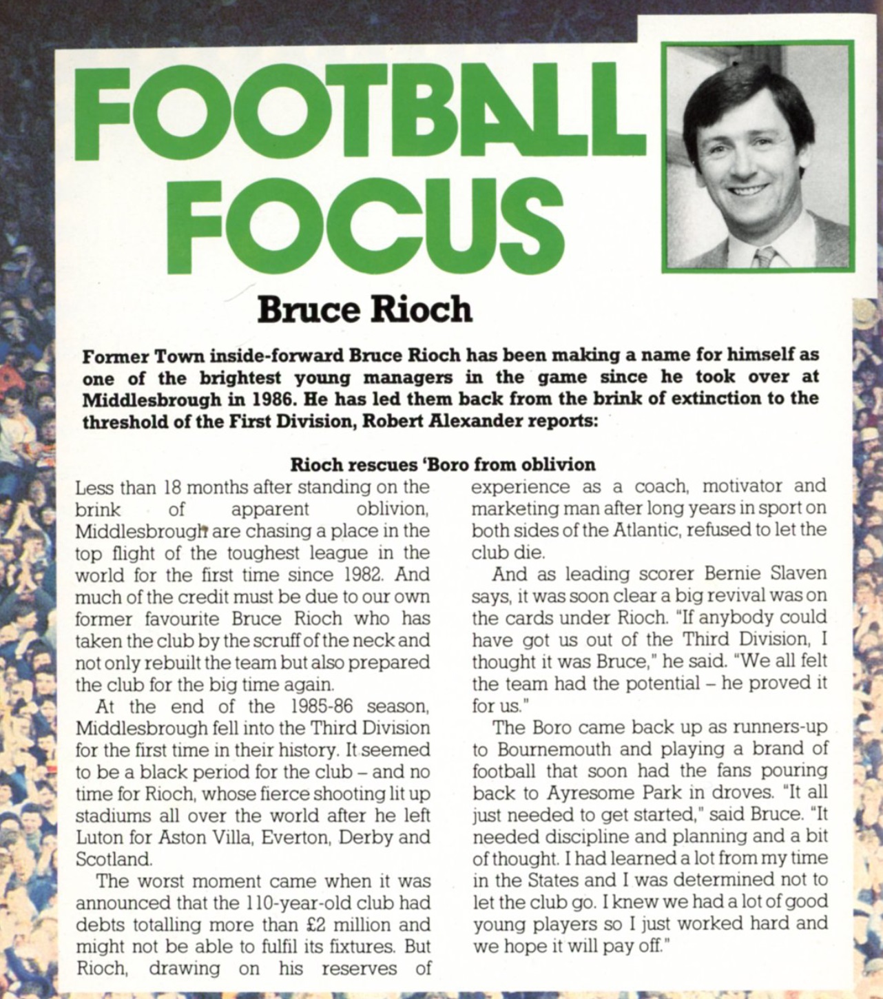 Bruce Rioch | Hatters Heritage | A History of Luton Town FC