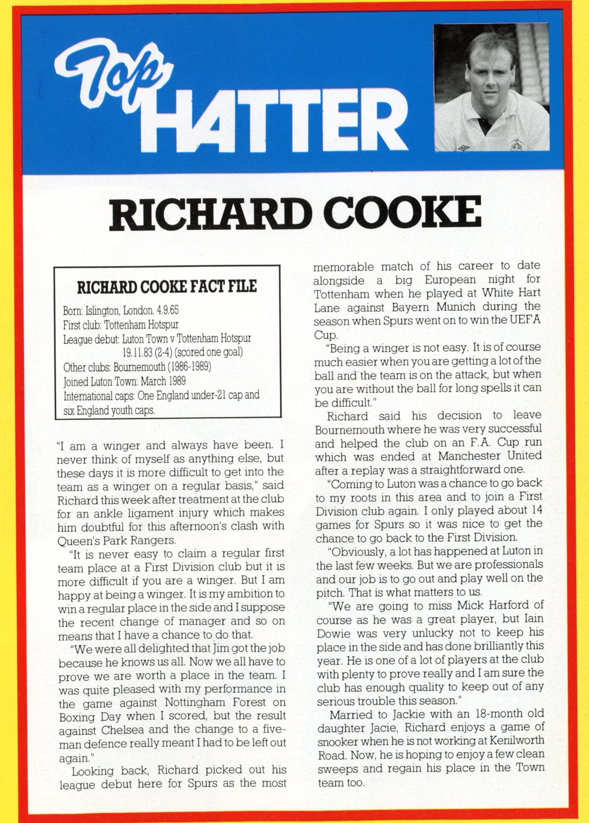Richard Cooke | Hatters Heritage | A History of Luton Town FC